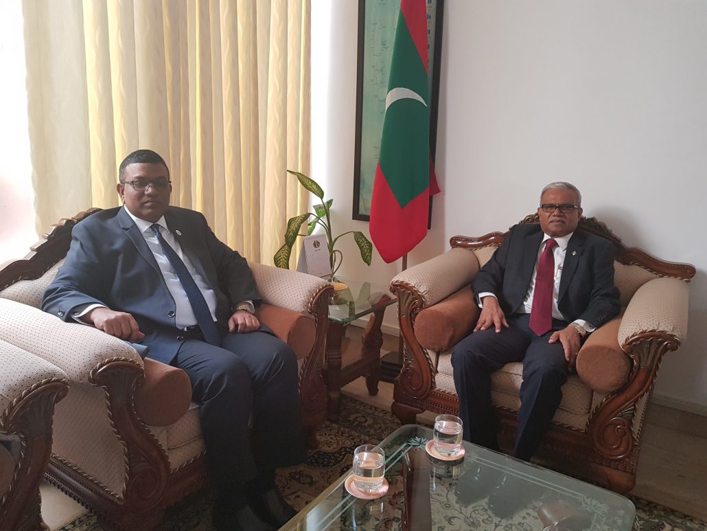 Minister of Foreign Affairs Dr. Mohamed Asim visits Embassy of Maldives ...