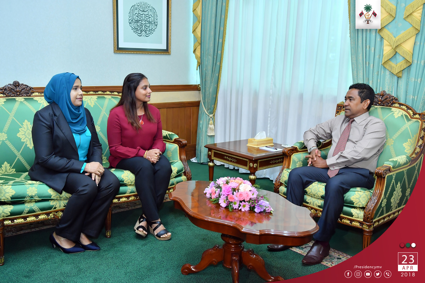 President meets with the first PhD graduates from the Maldives National ...